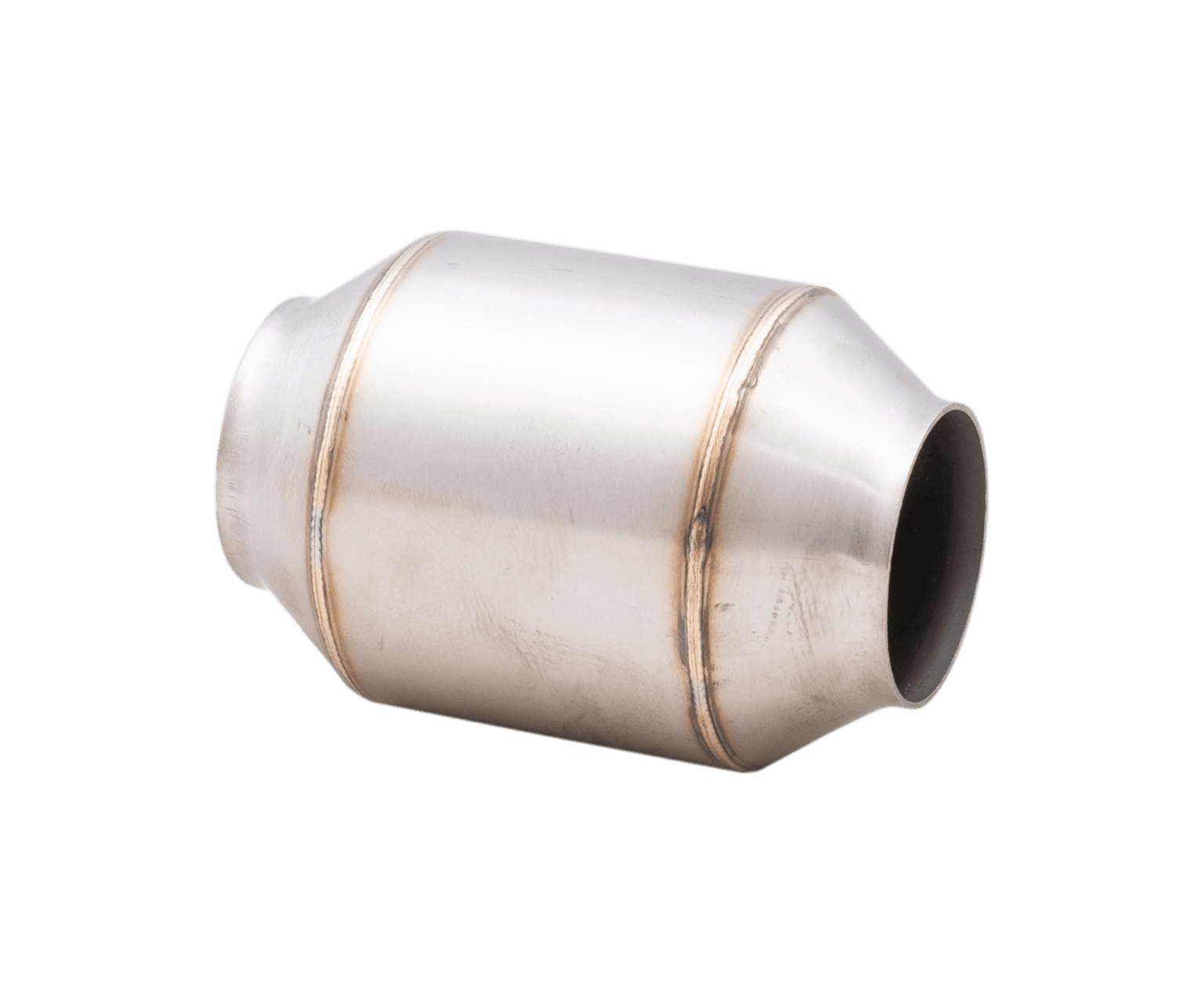 3Inch Short Round Metallic Hi Flow Cat Converter - Prestige Exhausts